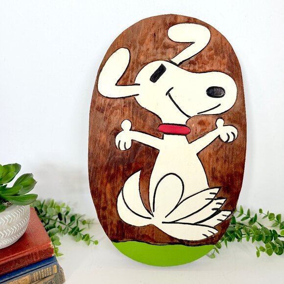 Handmade | Wall Decor | Vintage 97s Dancing Snoopy Peanuts Homemade ...